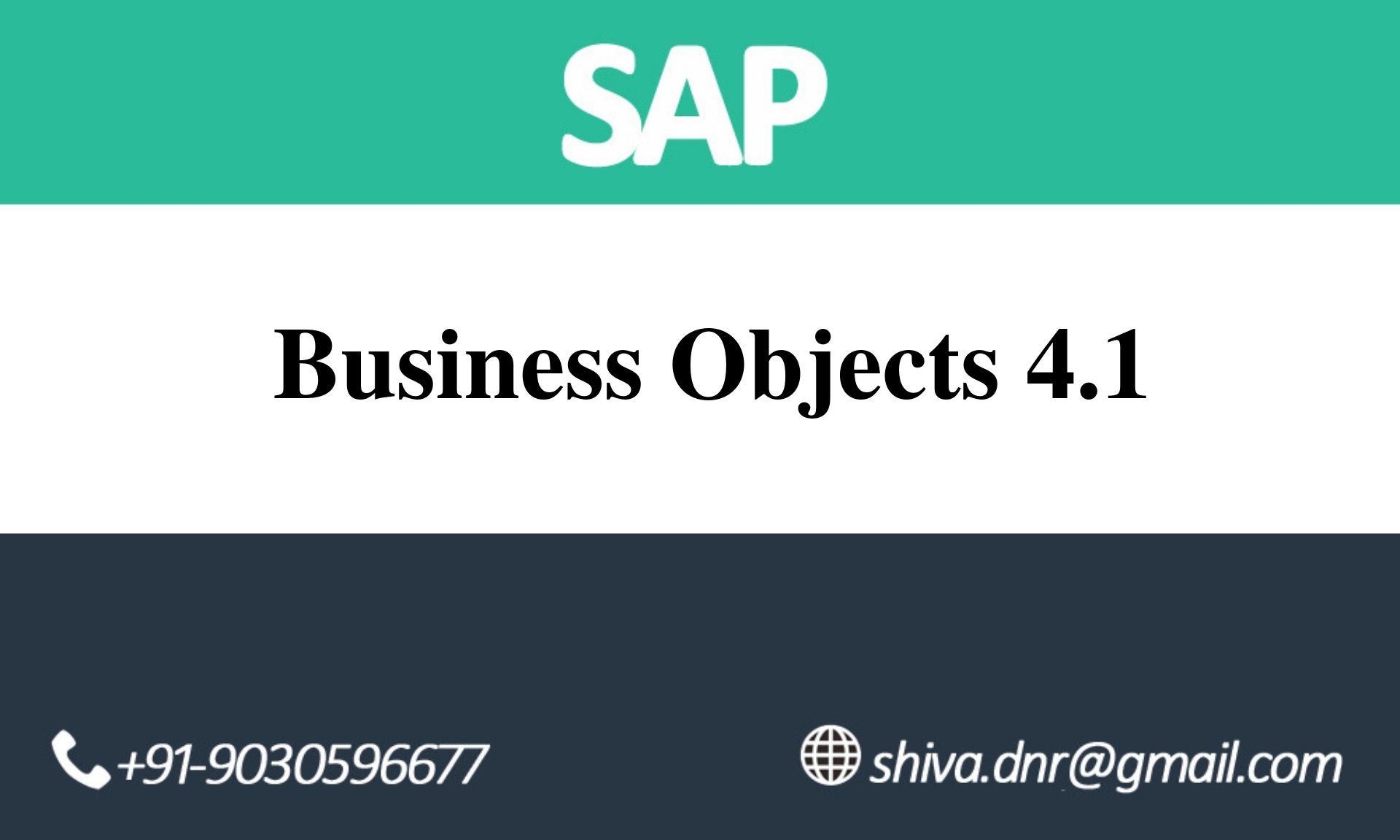 SAP Business Object (BO4.1) Video Tutorials