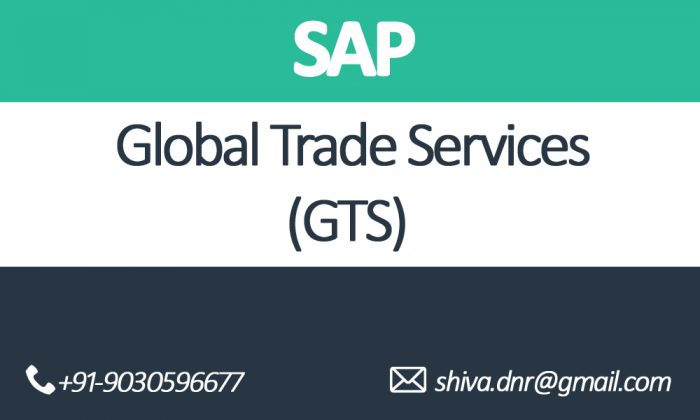 SAP Global Trade Services(GTS) Video Tutorials
